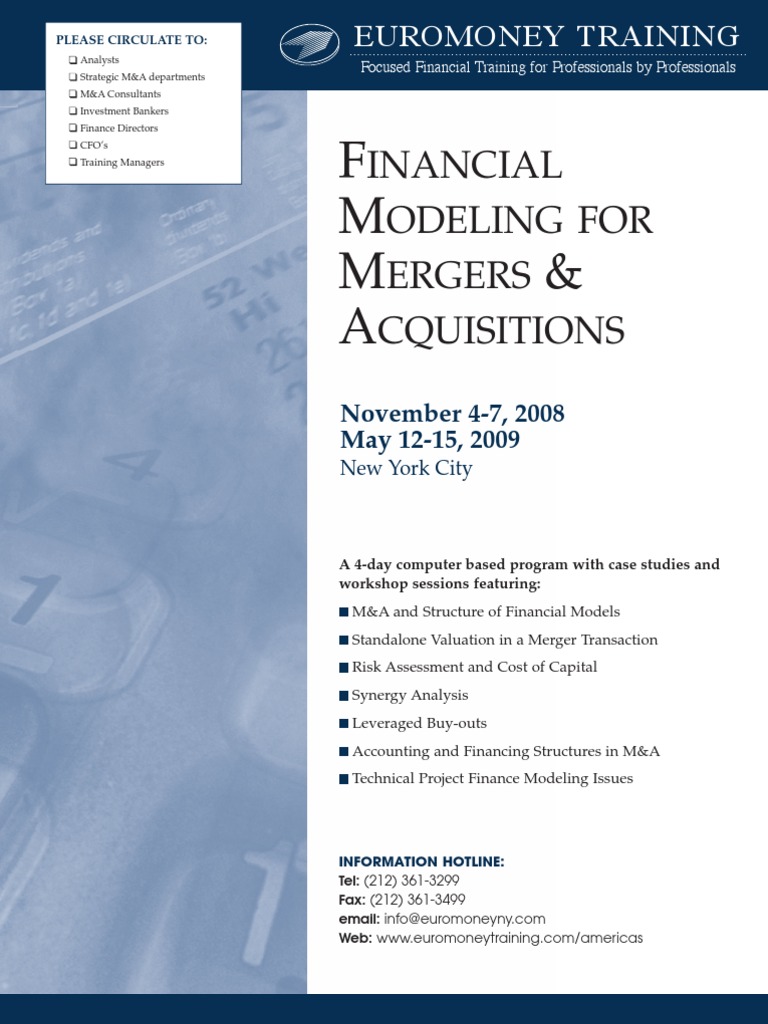 Financial Modeling | PDF | Financial Modeling | Mergers And Acquisitions