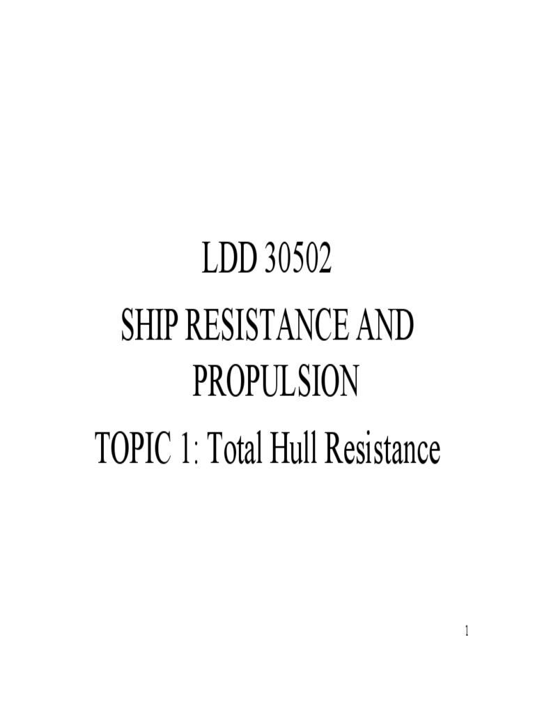 Hull Resistance | PDF | Ships | Drag (Physics)