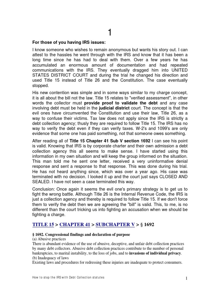 IRS or IR Debt Collector | Download Free PDF | Collection Agency ...