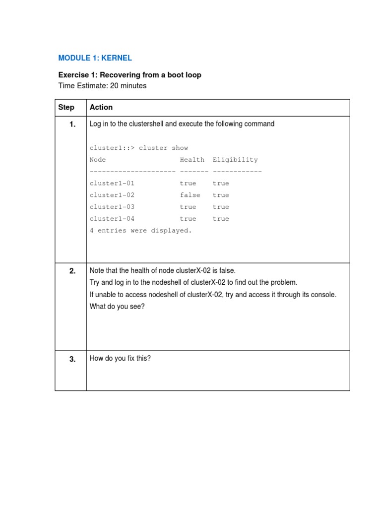 Int Eng Ilt Cmodetrbl Exerciseguide | PDF | Computer Cluster | Booting