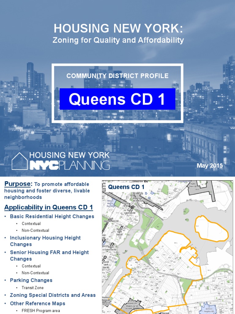 Housing New York:: Queens CD 1 | PDF | Mixed Use Development | Zoning