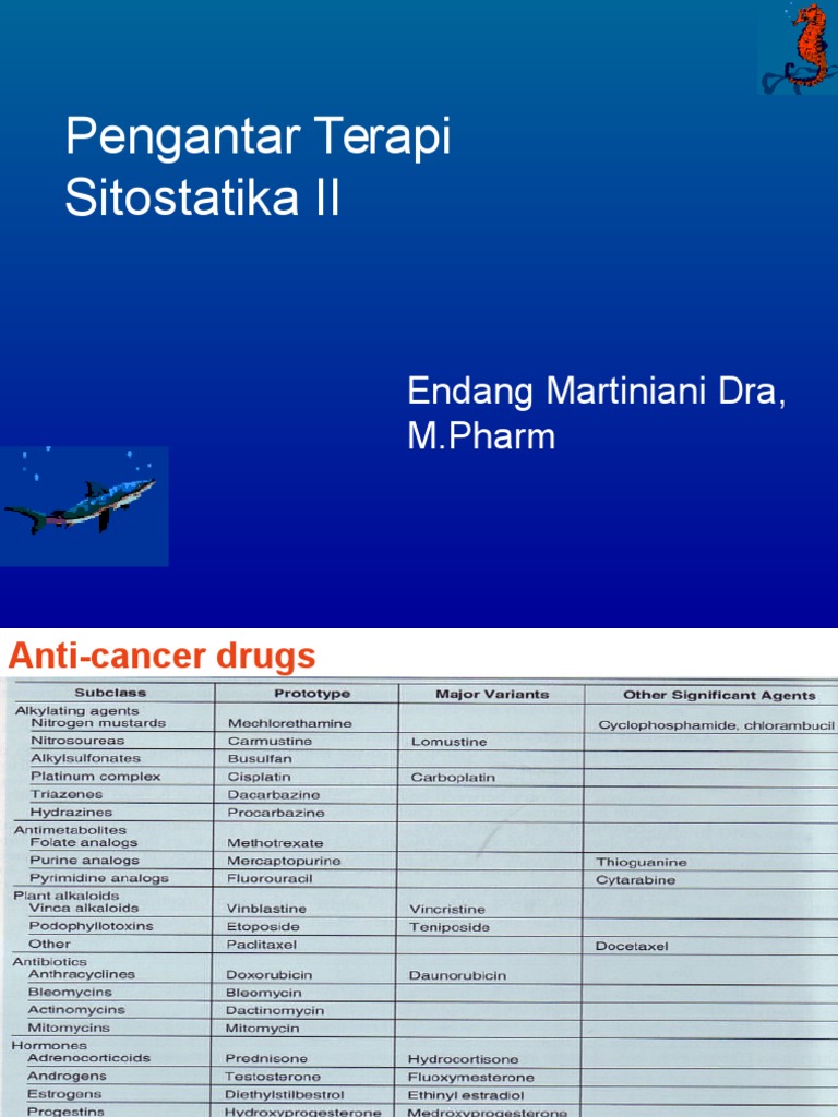 Pengantar Terapi Sitostatika II: Endang Martiniani Dra, M.Pharm | PDF ...