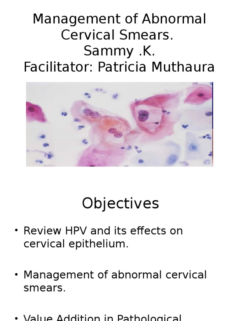 Management of Cervical Smears Golden | PDF | Pathology | Gynaecology