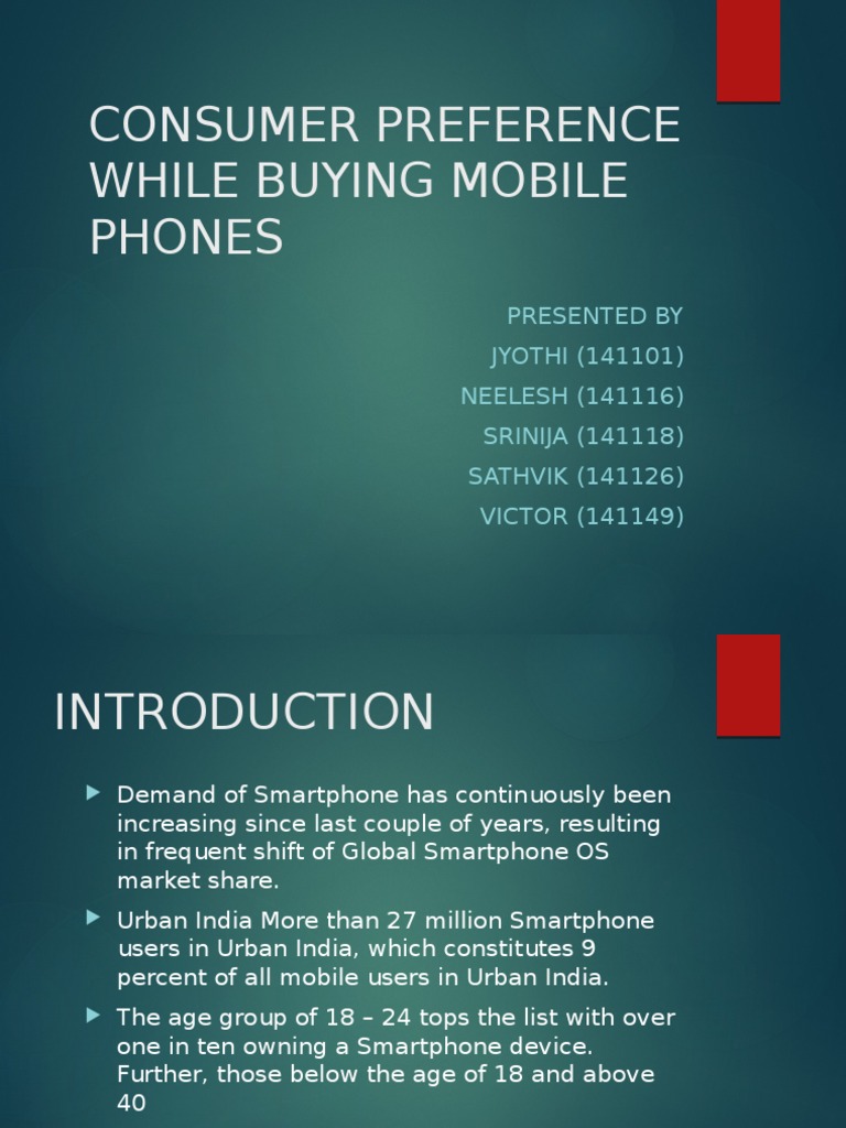 Consumer Preference While Buying Mobile Phones | PDF | Smartphone | P Value