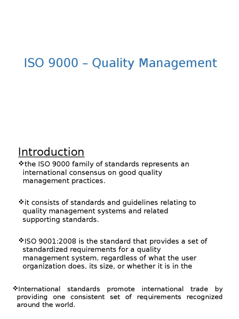 ISO 9000 - Quality Management | PDF | Iso 9000 | Quality Management