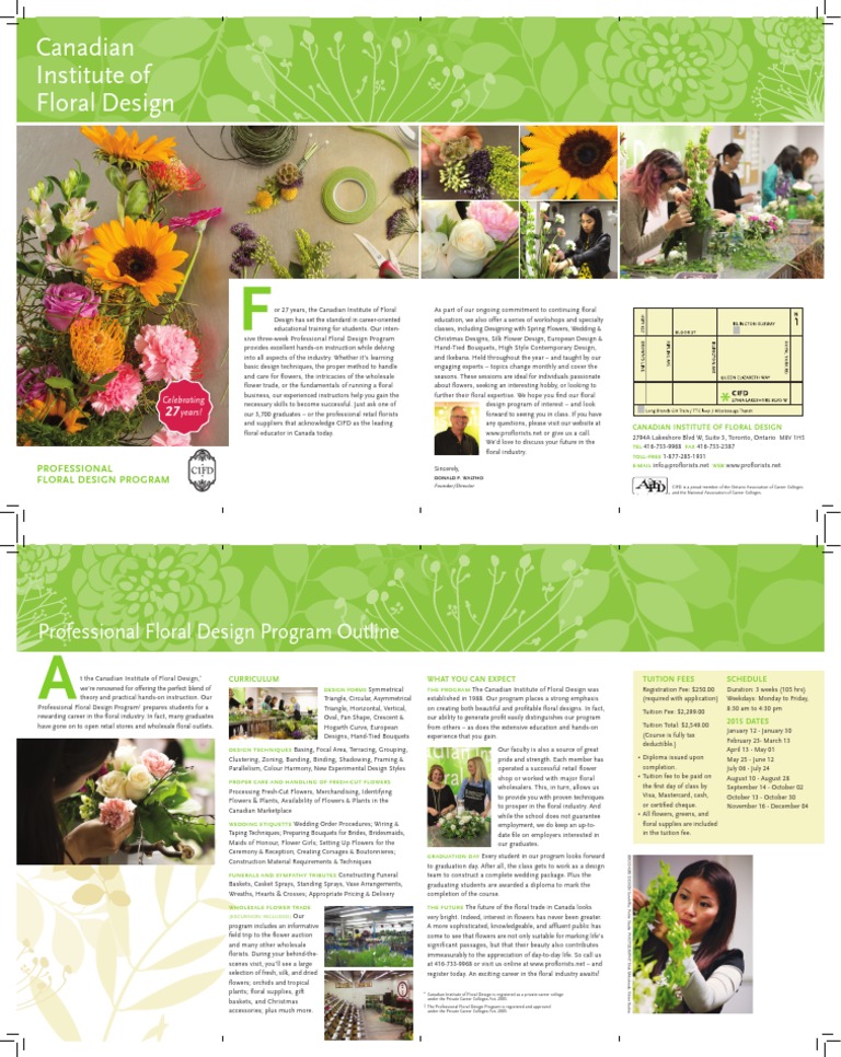 Canadian Institute of Floral Design | PDF | Floristry | Business