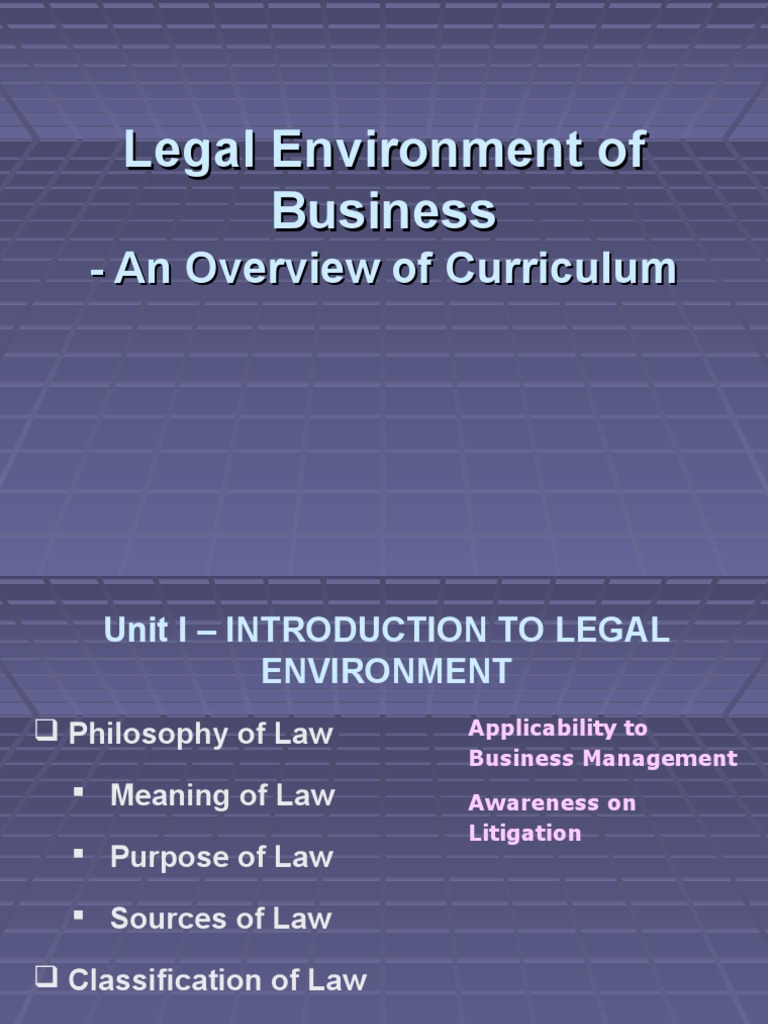 Overview of Legal Environment in Business | PDF | Negotiable Instrument ...