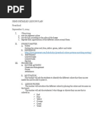 Visual Arts Lesson Plan - Grade 5 ACTs | PDF | Lesson Plan | Design