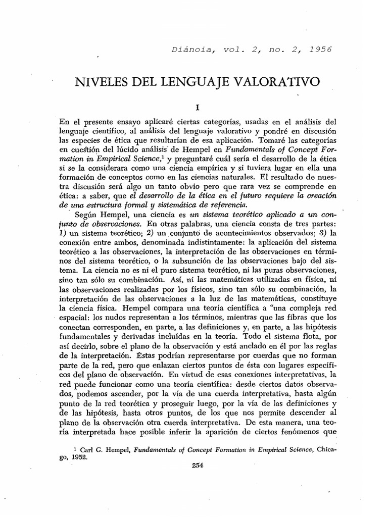 Niveles Del Lenguaje Valorativo. | PDF | Lógica | Science