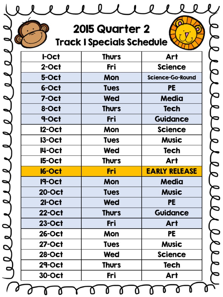 2015 Q2 Specials Schedule | PDF
