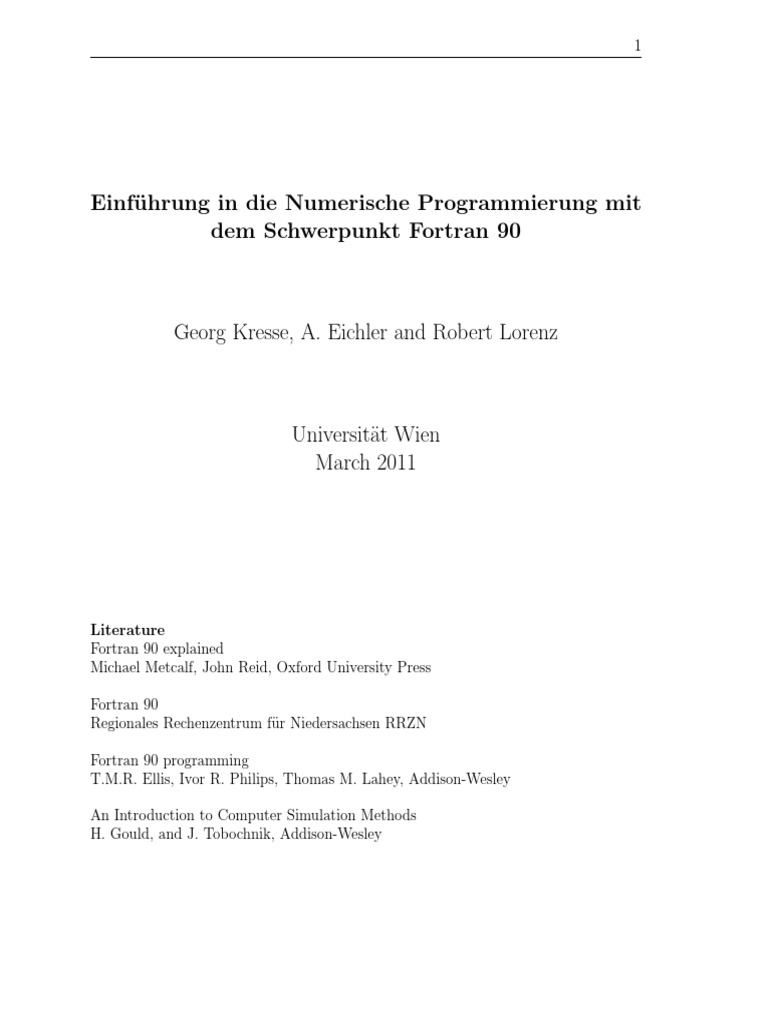 Fortran90 Tutorial Pdf Subroutine Parameter Computer Programming 9084