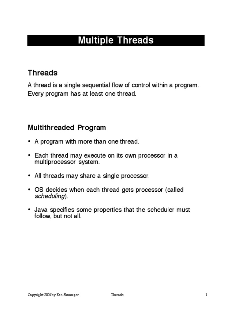 22 Threads | PDF | Method (Computer Programming) | Control Flow