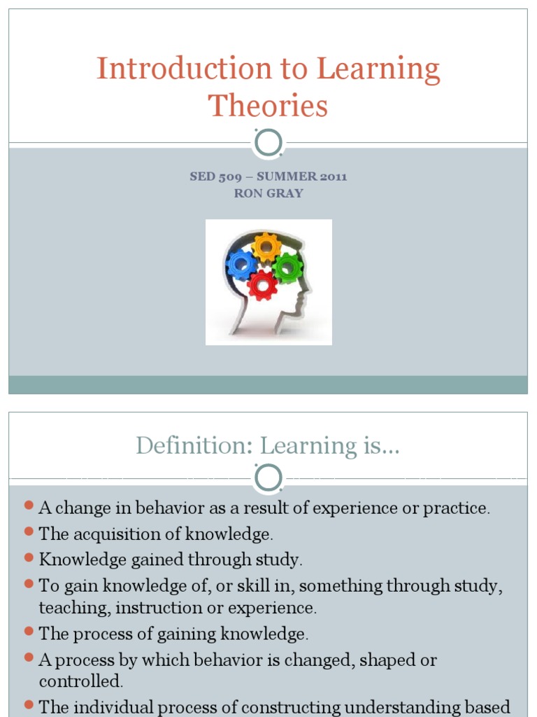 Introduction-to-Learning-Theories.ppt | Scientific Method | Rationalism