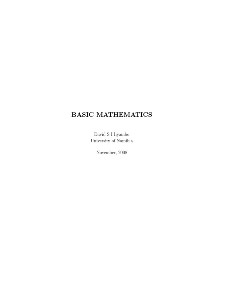 Basic Maths | PDF | Set (Mathematics) | Fraction (Mathematics)