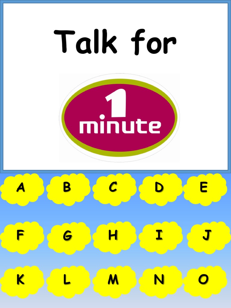 Talk For A Minute | PDF