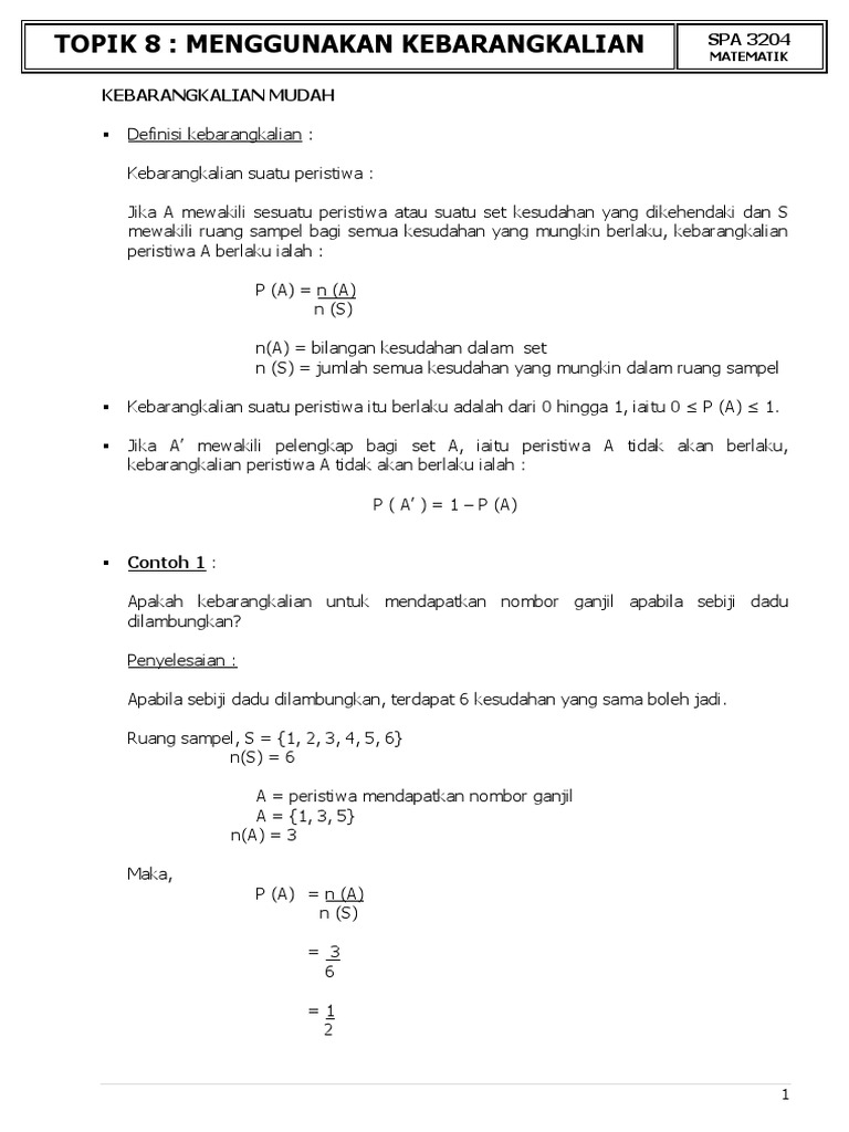 Kebarangkalian | PDF