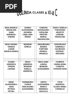 Tabel Nominal Cu Elevi Clasei A | PDF