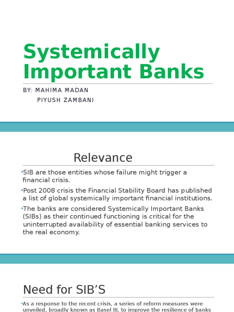 Systemically Important Banks | PDF | Securities (Finance) | Derivative ...