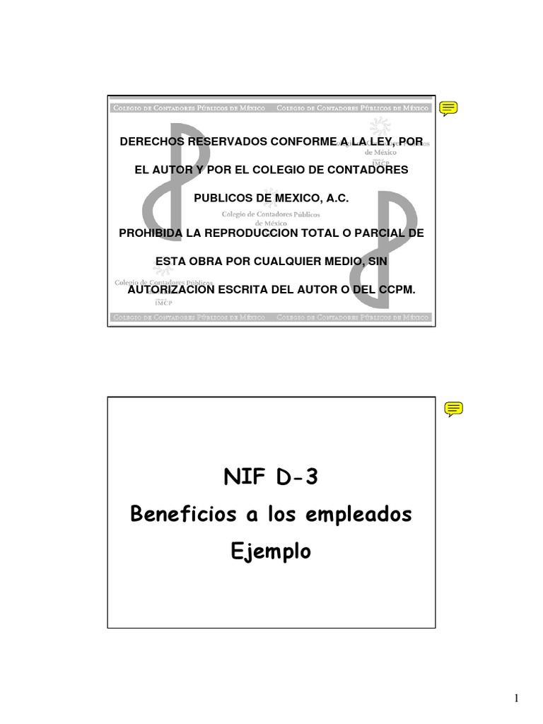 6 - NIF D-3 Ejemplo | PDF | Salario | Economias