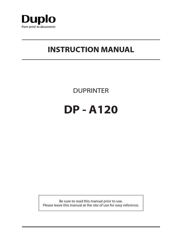 DP-A120 User Guide | PDF | Paper | Printer (Computing)