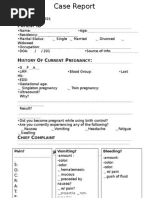 Obstetrics and Gynaecology History Taking Template | Obstetrics | Pregnancy