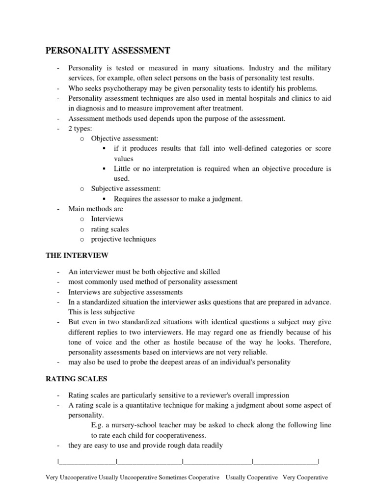 Personality Assessment | PDF | Educational Assessment | Neuroscience