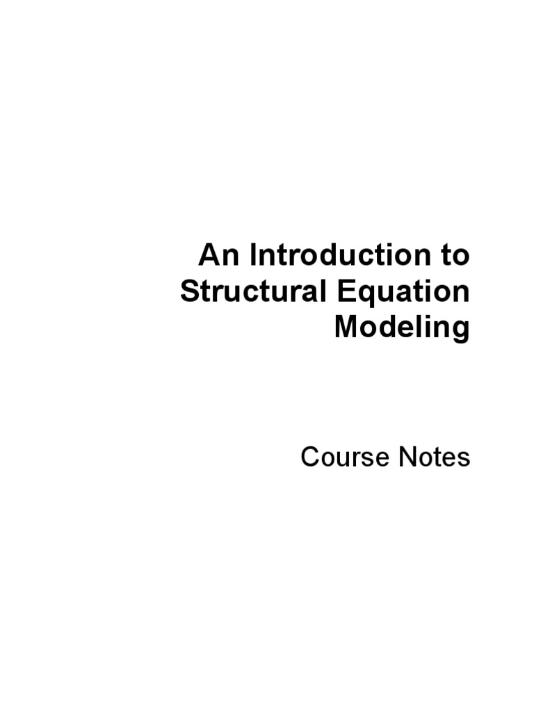 Introduction To SEM Using SAS | PDF | Structural Equation Modeling ...