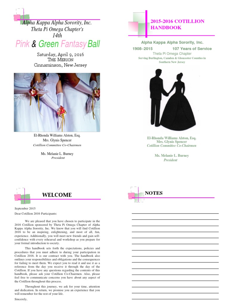 2016 Cotillion Handbook Overview | PDF | Fraternities And Sororities ...