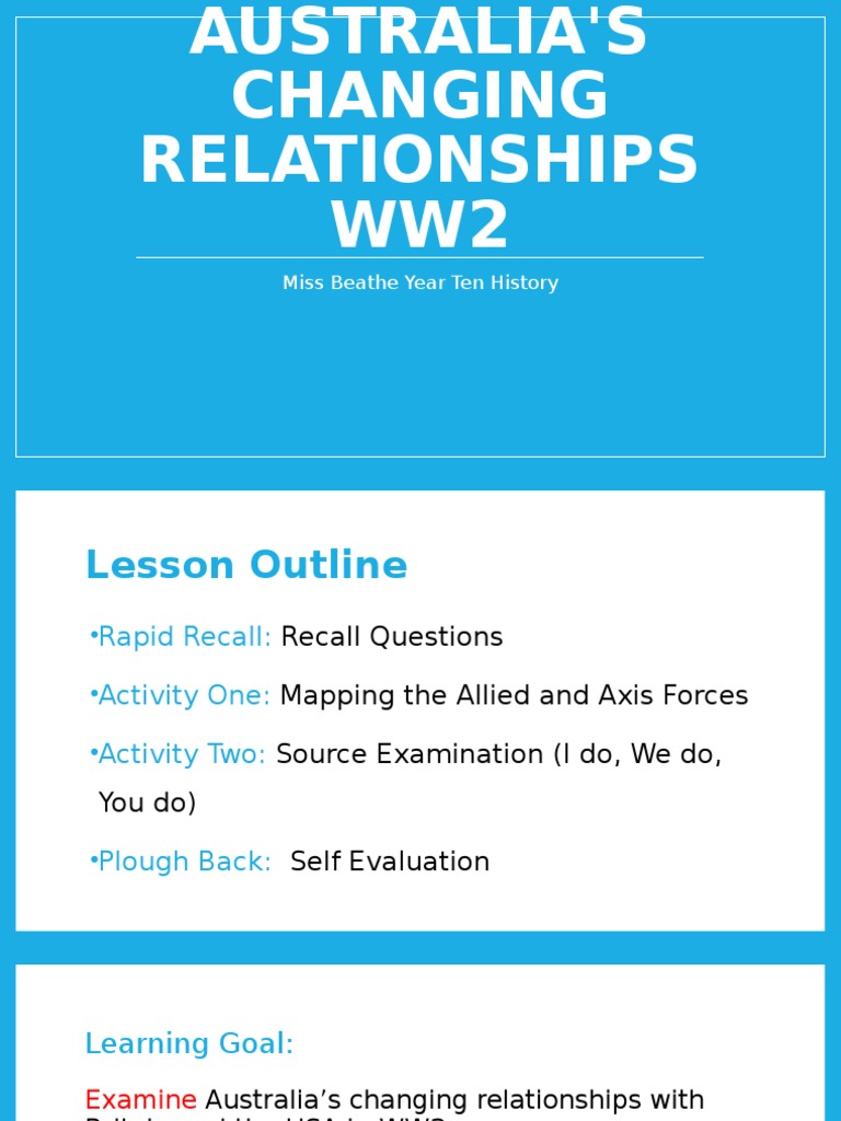 Australias Changing Relationships ww2 | PDF | Attack On Pearl Harbor ...