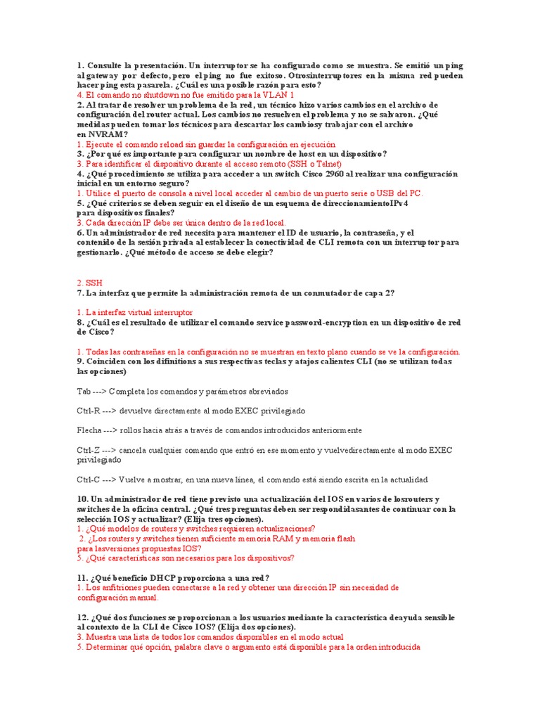 Examen 2 | PDF | Interfaz de línea de comando | Enrutador (Computación)