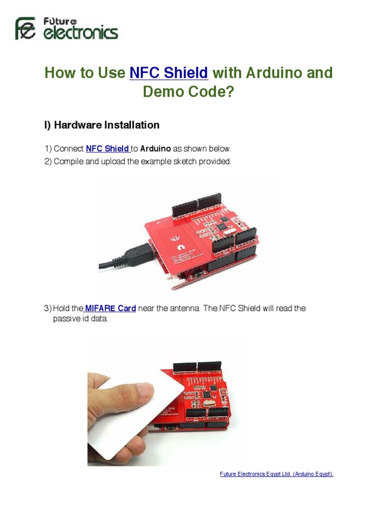 How To Use NFC Shield With Arduino and Demo Code | PDF | Near Field Communication | Arduino
