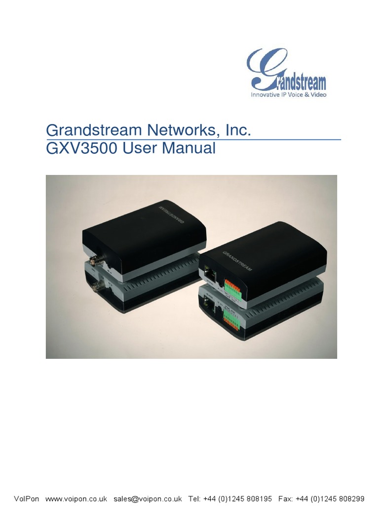 Grandstream Gxv3500 Ip Video Encoder User Manual | PDF | Session ...