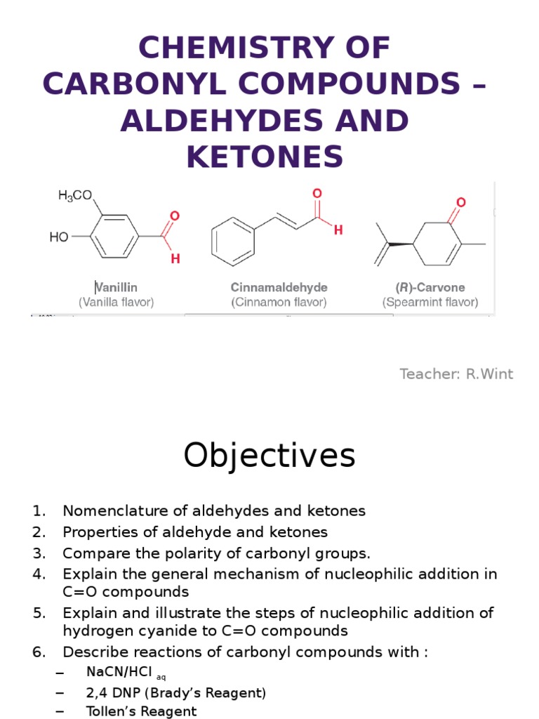 Chemistry of Carbonyl Compounds | PDF | Aldehyde | Ketone