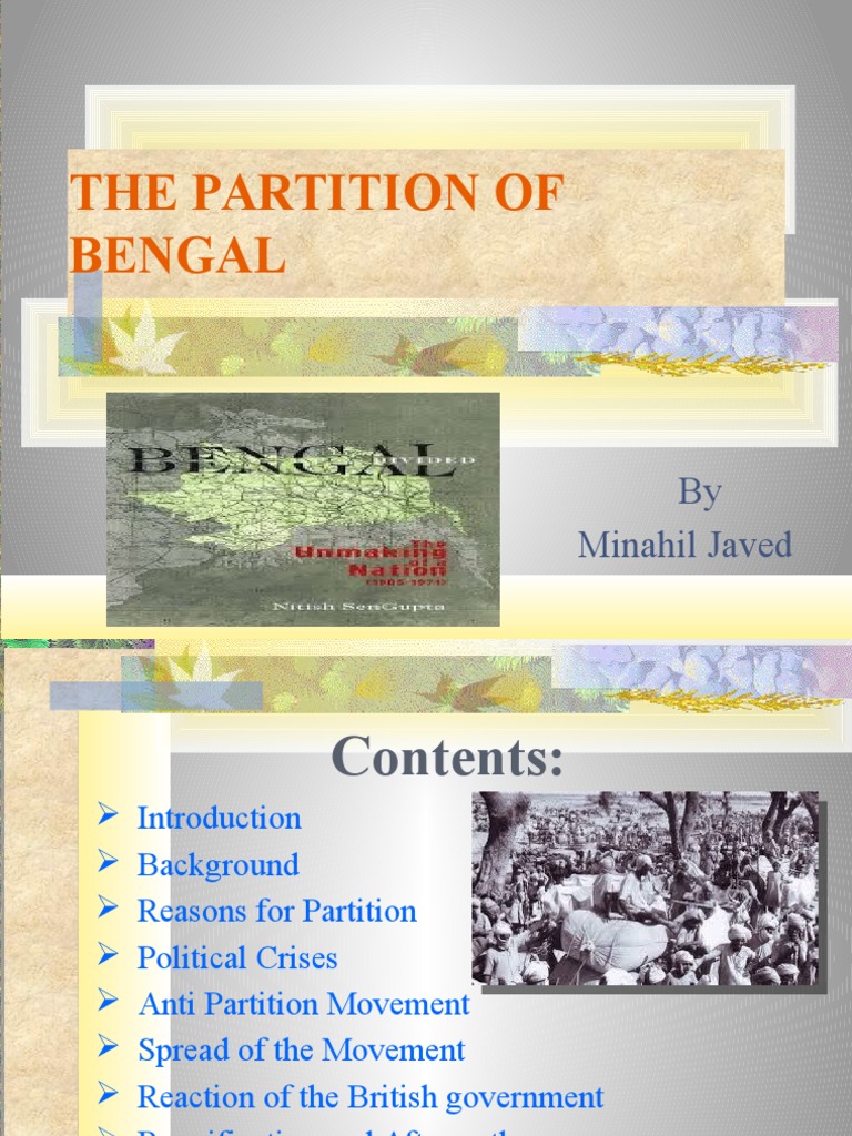 The Partition of Bengal | PDF | Partition Of India | Bengal