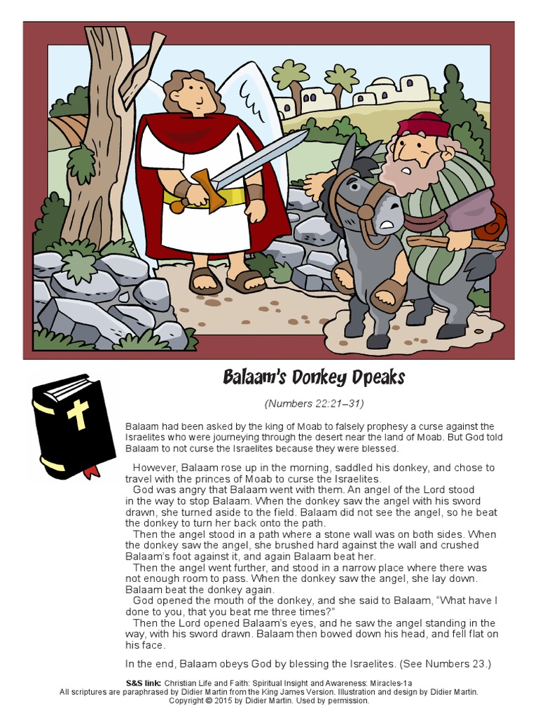 Miracles in The Bible: Balaam's Donkey Speaks | PDF