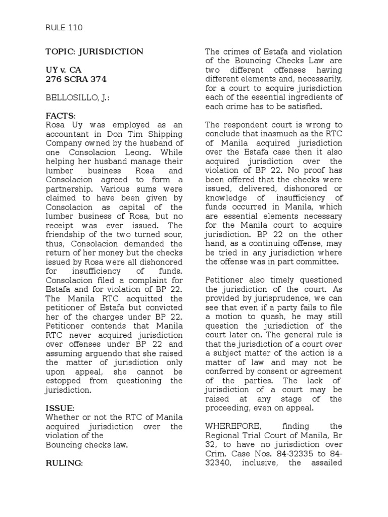 Consolidated Cases in Criminal Procedure | Download Free PDF ...