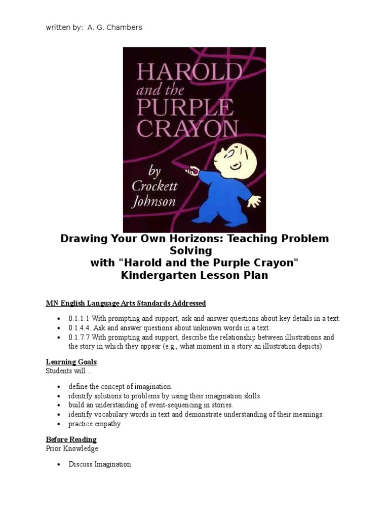 Imagination in Harold and the Purple Crayon | PDF | Lesson Plan ...