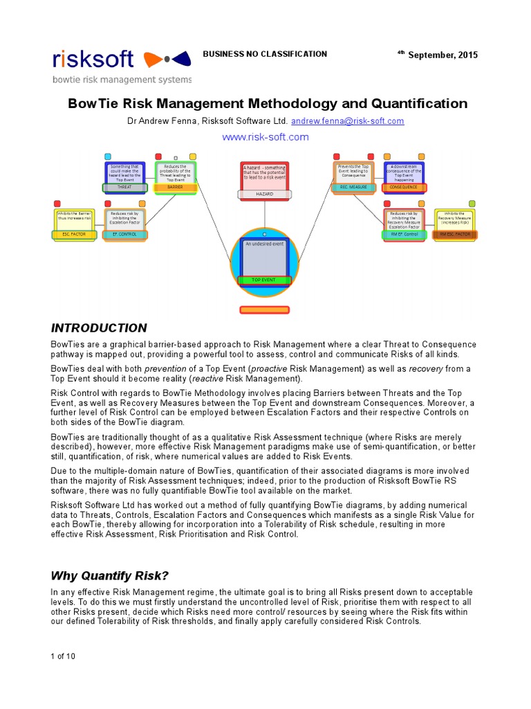Bowtie Risk Management Methodology and Quantification | PDF | Risk ...