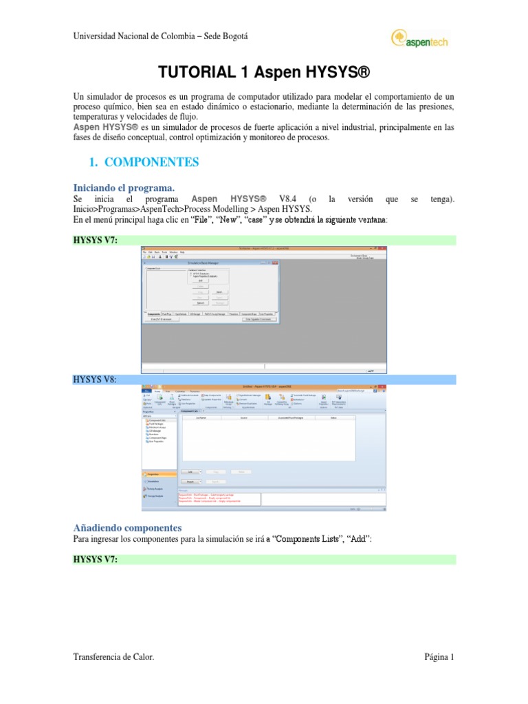 HYSYS Tutorial 1 | PDF | Calor | Termodinámica
