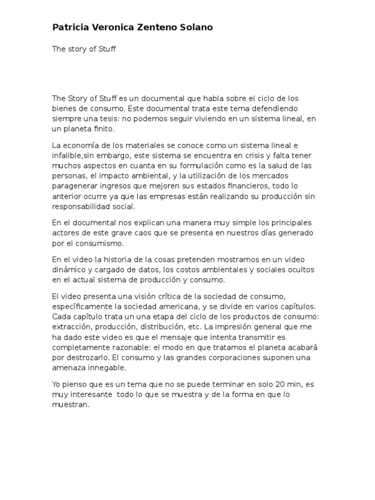 The Story of Stuff | PDF | Ciencias sociales