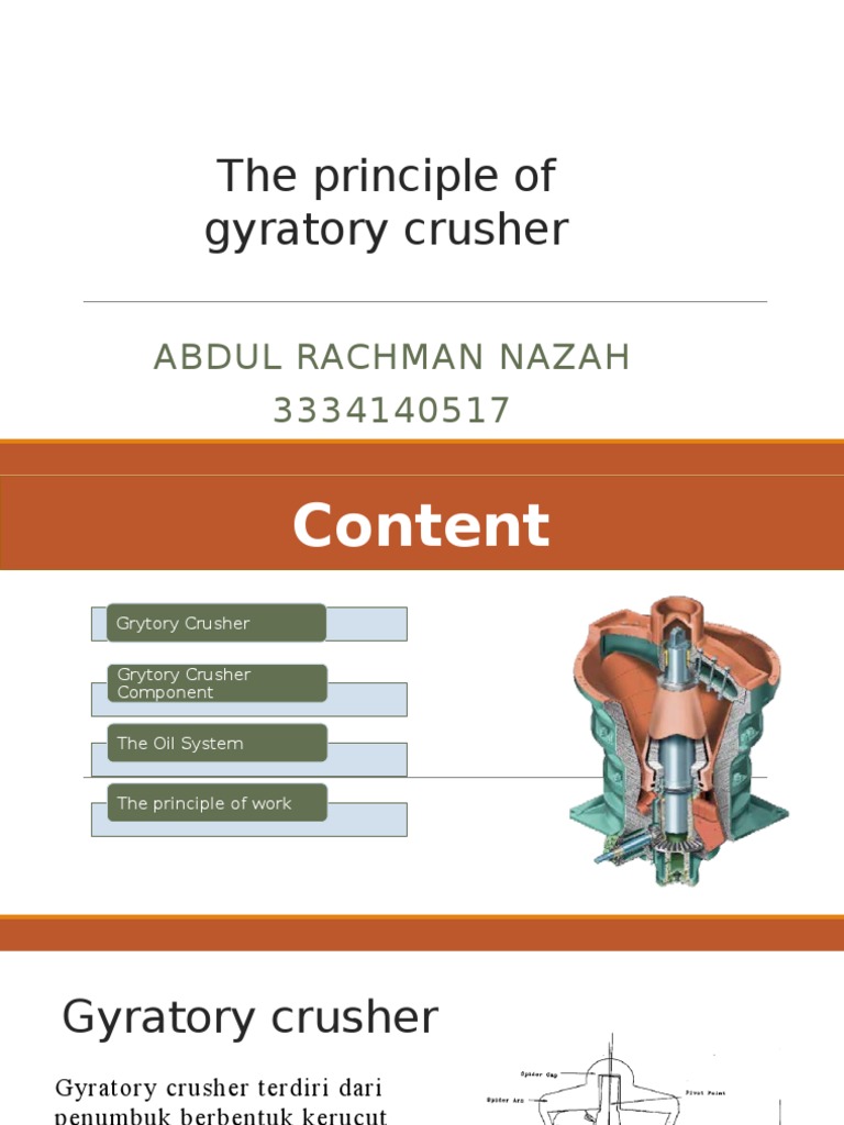 The Principle of Gyratory Crusher | PDF