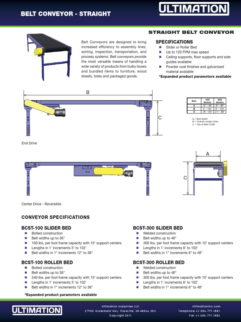 Belt Conveyor Manufacturers - Ultimation Industries | PDF | Industries ...