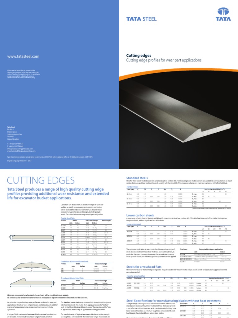 An Overview of Cutting Edge Profiles and Steel Grades for Excavator ...