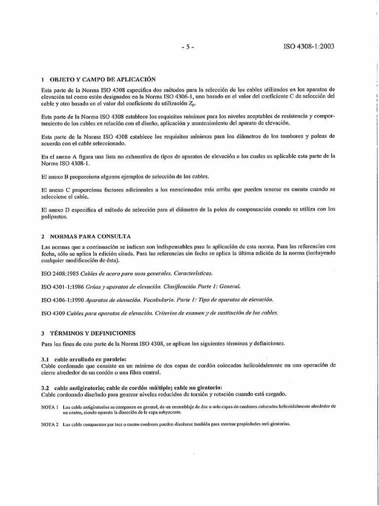 ISO 4308-1 Extracto Coeficientes Cables | PDF