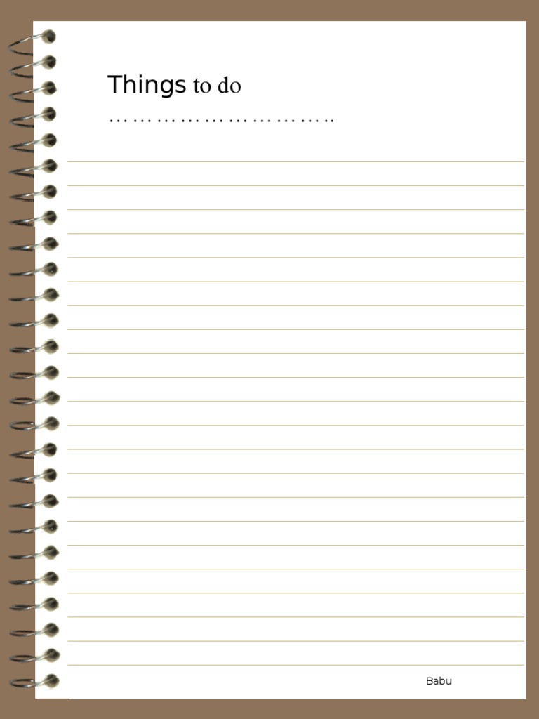 Thing To Do | PDF