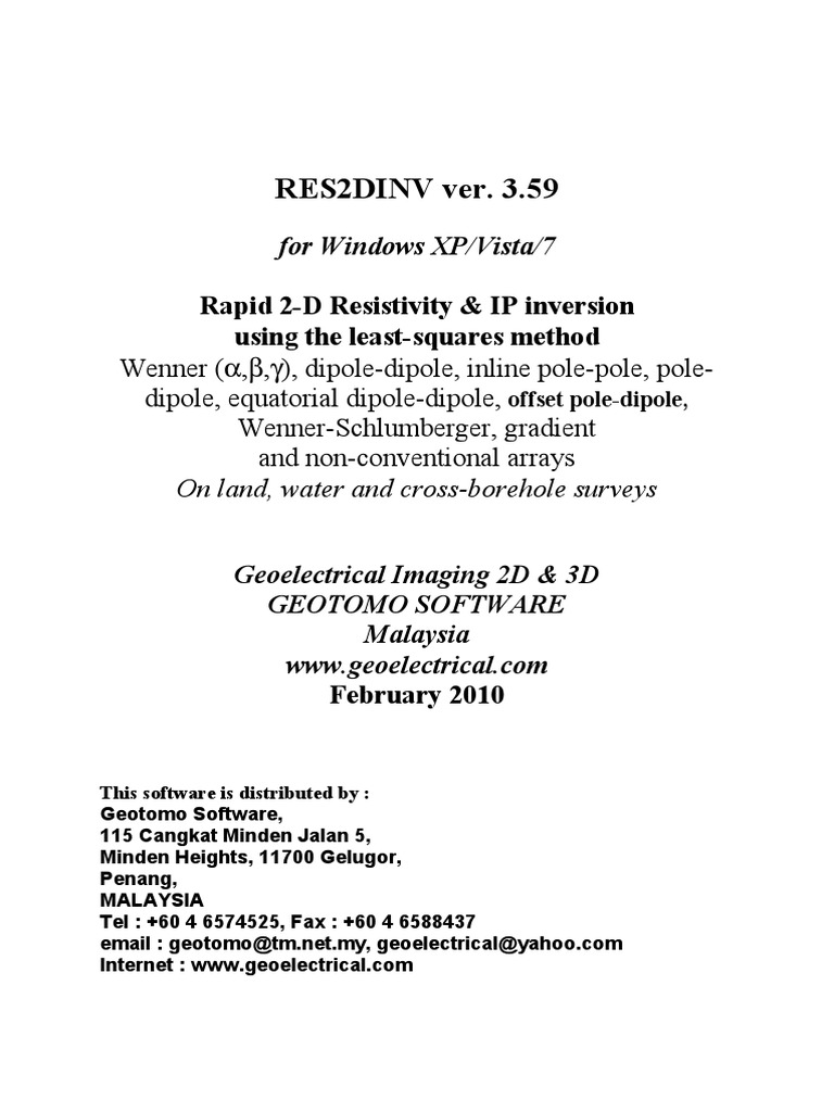 Res2dinv 2 | PDF | Topography | Device Driver