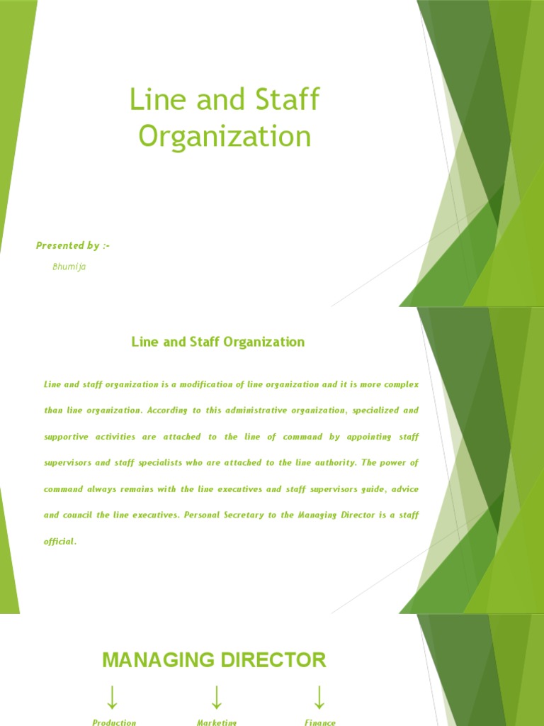 Line and Staff Organization Overview | PDF