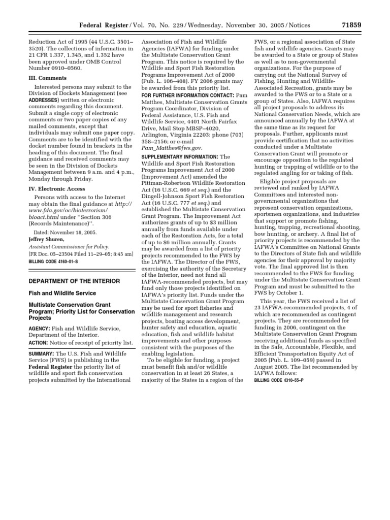 Notice: Grants and Cooperative Agreements Availability, Etc ...