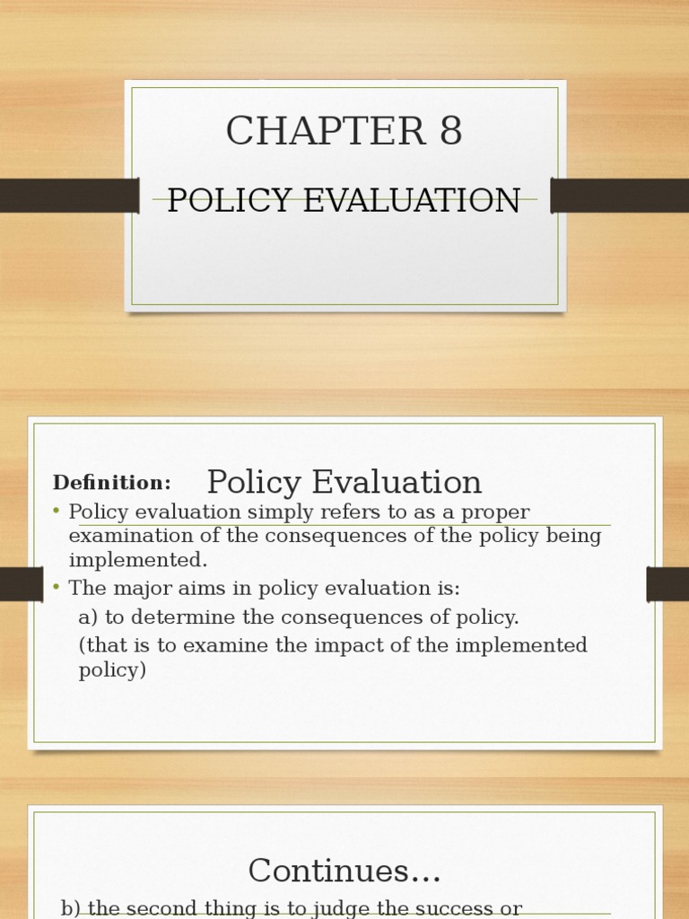 Chapter 8-Policy Evaluation | PDF | Policy | Evaluation