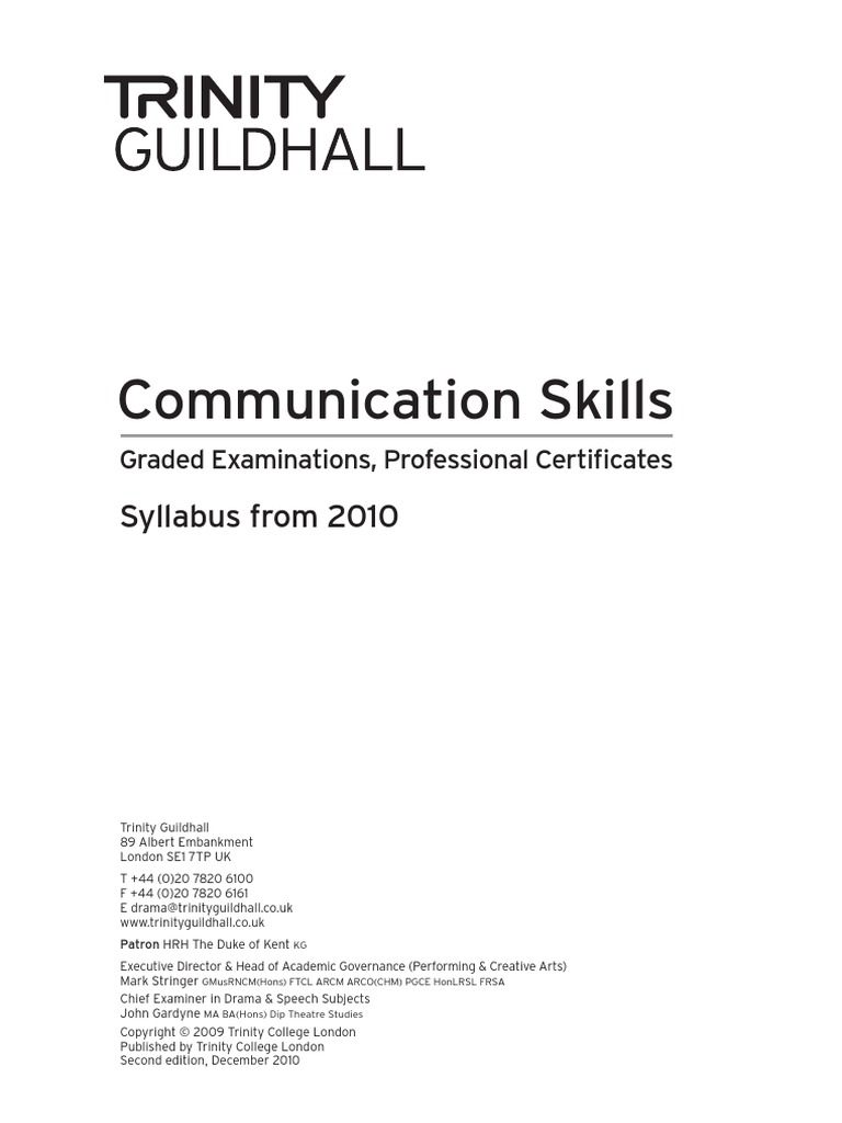 Communication Skills Syllabus 2nd Edition PDF